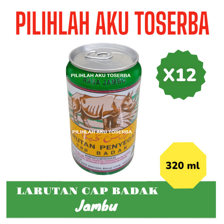 Jual Larutan Penyegar CAP BADAK Rasa JAMBU KALENG 320 ml - ( HARGA 12 ...
