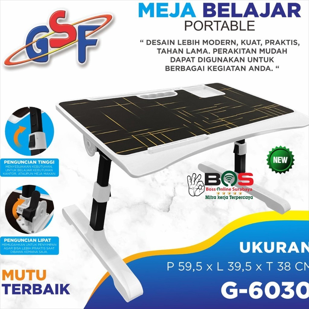 Jual GSF Meja Laptop Lipat Portable Meja Belajar Anak JUMBO G-6030 G 6030 | Shopee Indonesia