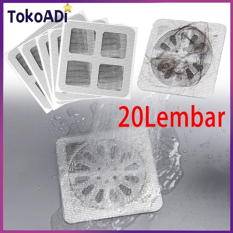 Jual 20PCS Jaring Filter Saringan Lubang Air Toilet Hair Filter Sink ...