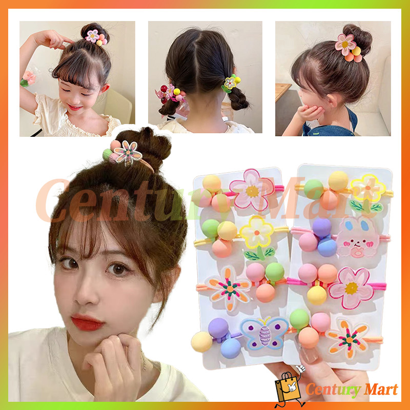 Jual ikatan rambut anak korea karakter lucu /ikat rambut anak karet ...
