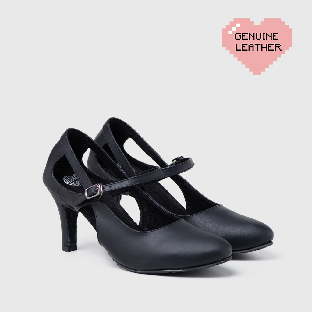 Jual Adorableprojects - Decimal Heels Genuine Leather Black - Sepatu ...