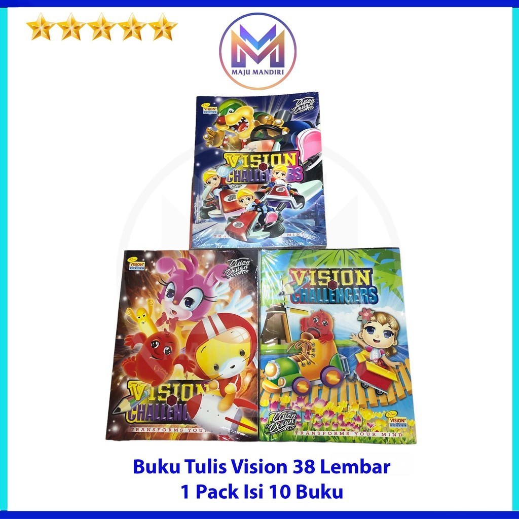 Jual Buku Tulis Vision 38 Lembar / Buku Untuk Sekolah TK SD Ukuran ...