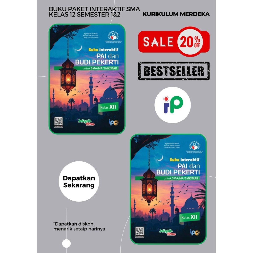 Jual Buku Paket Interaktif PAI Kelas 12/XII SMA/MA Kurikulum Merdeka Intan pariwara Tahun 2024 ...