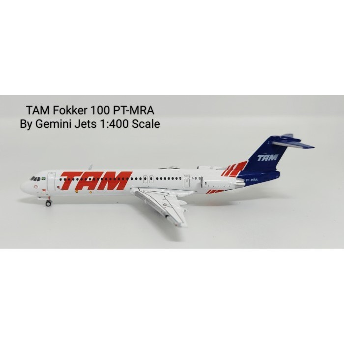 Jual DIECAST PESAWAT TERBANG TAM Fokker 100 PT-MRA By Gemini Jets 1:400 ...