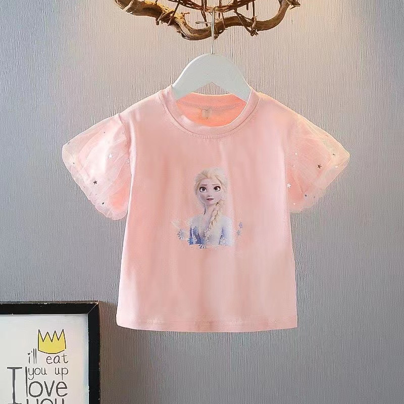 Jual PRINCESS KESLI 1-9 Tahun Dress Kaos Longshort Frozen Rumbai Elsa ...