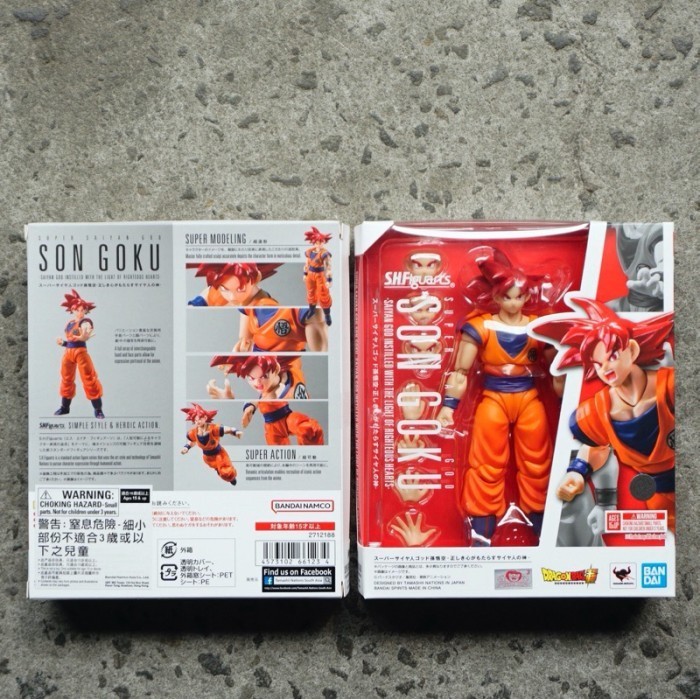 Jual Bandai S.H.Figuarts SHF Super Saiyan God Virtue Son Goku Red Songoku Virute Dragon Ball ...