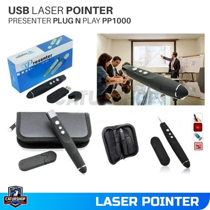 Jual Presenter Laser Pointer Wireless PP 1000 PP1000 USB Presentasi | Shopee Indonesia