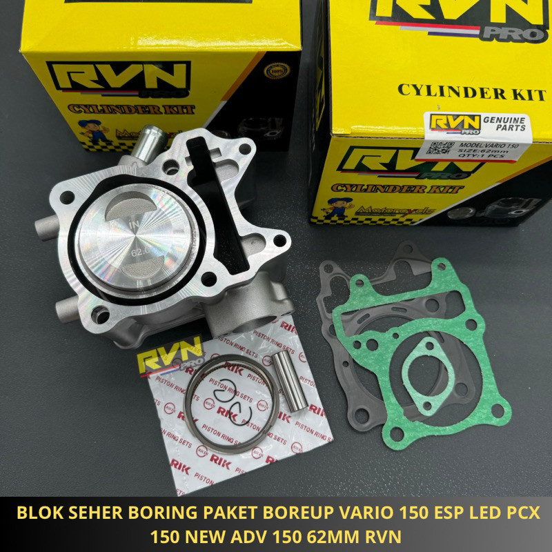 Jual BLOK SEHER BORING PAKET BOREUP BORE UP VARIO 150 125 ESP LED PCX ...