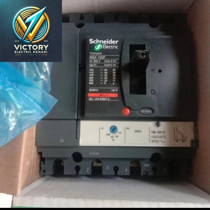 Jual MCCB NSX 4P 100A 36ka Schneider Compact NSX100F Moulded Case Circuit Breaker (MCCB ...