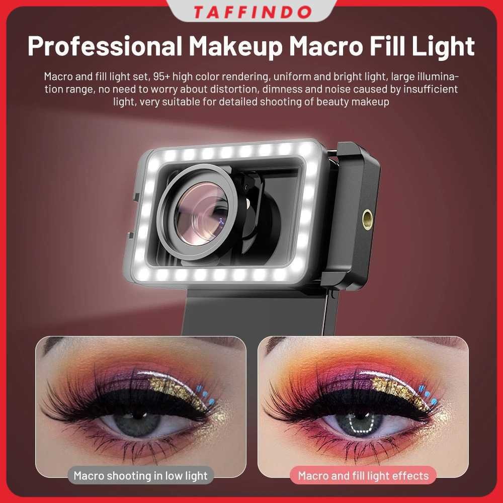 Jual Lensa Kamera HP 2in1 Macro Lens 15X with LED Fill Light - APEXEL ...