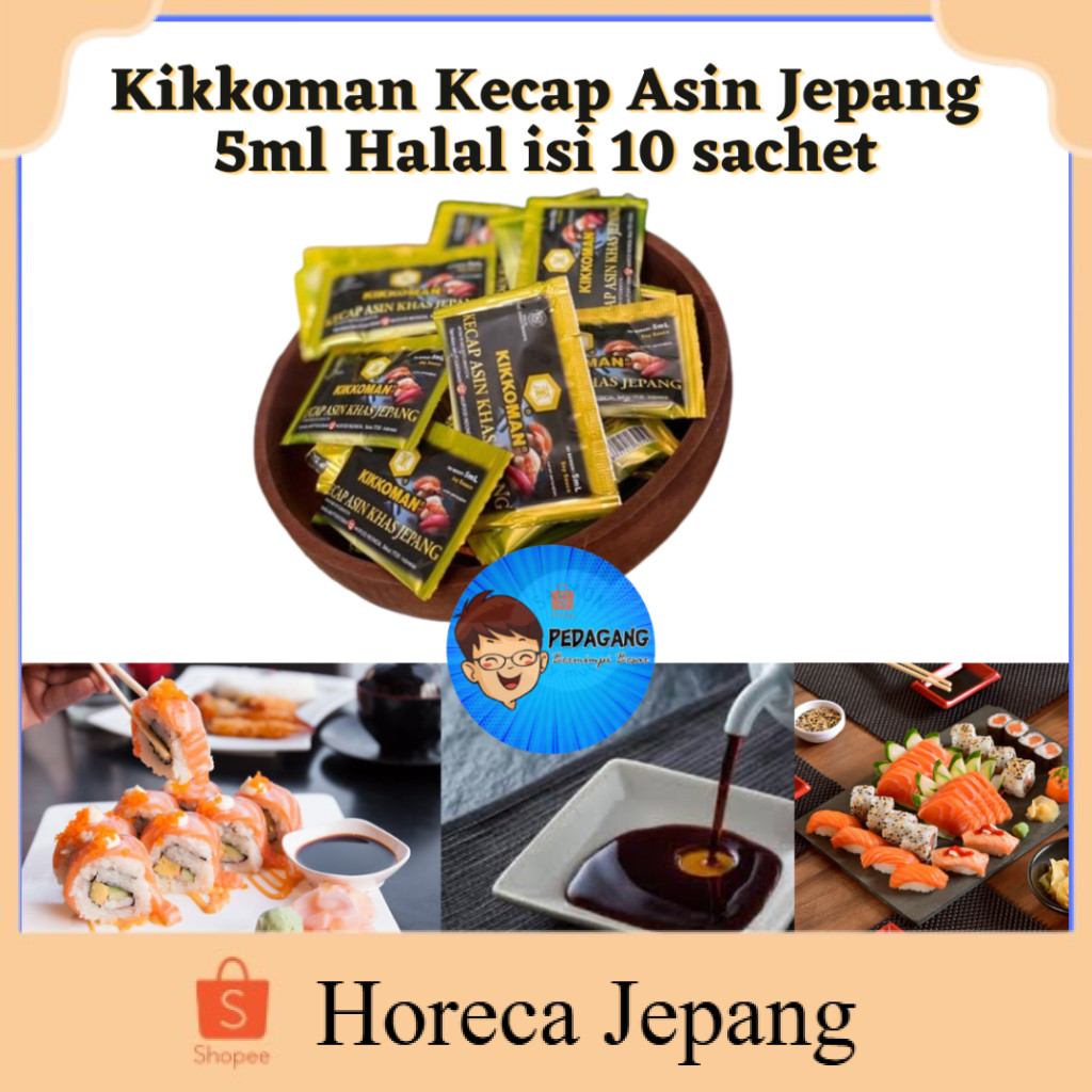 Jual [HRC] Kikkoman Kecap Asin Jepang 5ml Isi 10 Sachet / Soy Sauce ...