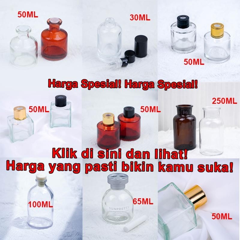 Jual Botol Diffuser & Parfum Tanpa Api dengan Desain Estetik | Botol Kaca Amber Vintage ...