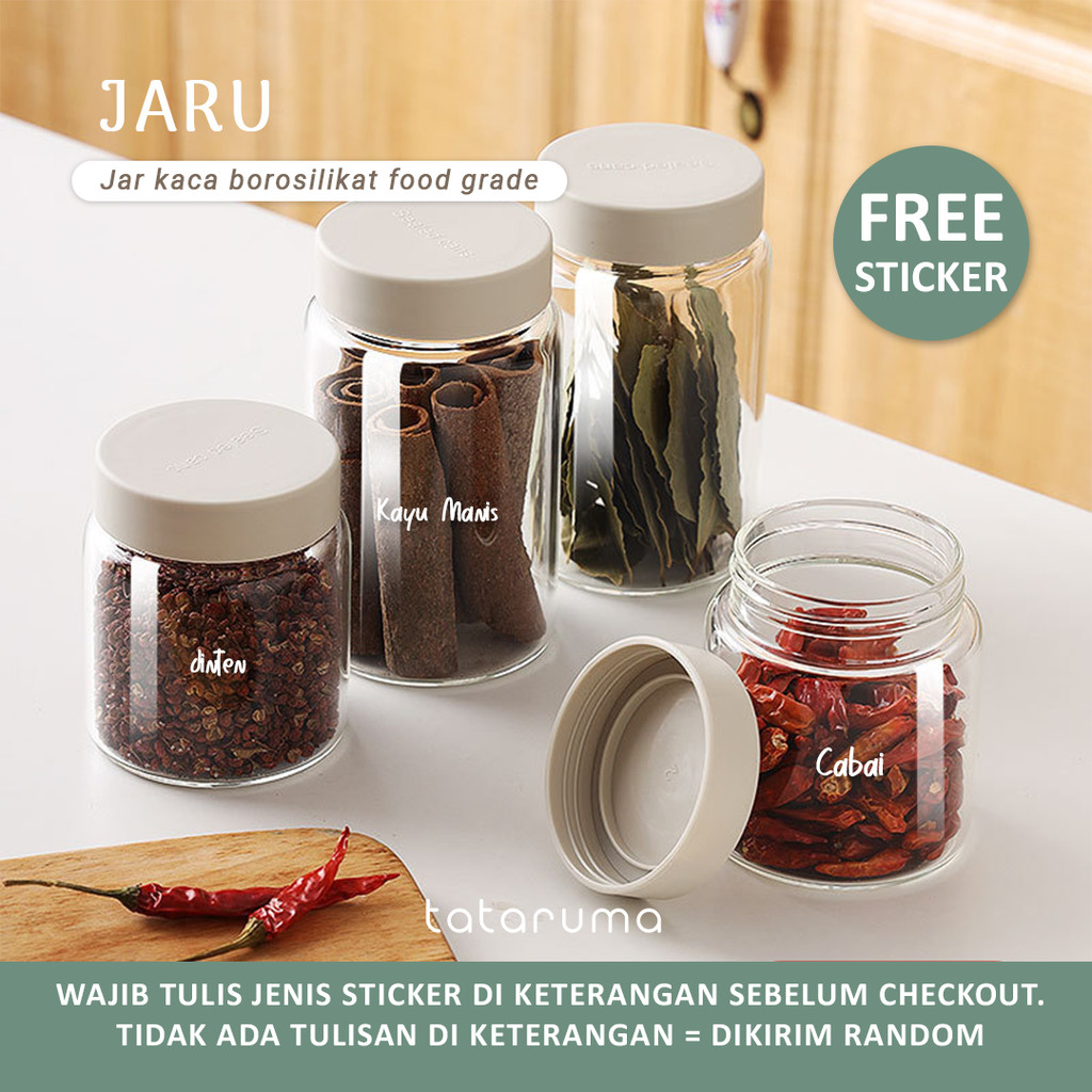 Jual TATARUMA Jaru - Jar Kaca Borosilikat Food Grade Tempat Bumbu ...