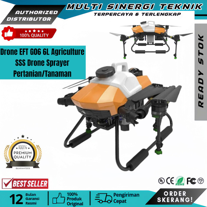 Jual Drone EFT G06 6L Agriculture SSS Drone Sprayer Pertanian Tanaman ...