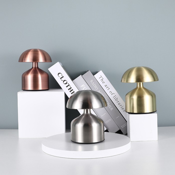 Jual Lampu Meja Mushroom Table Lamps for Living Room Cordless Portable ...