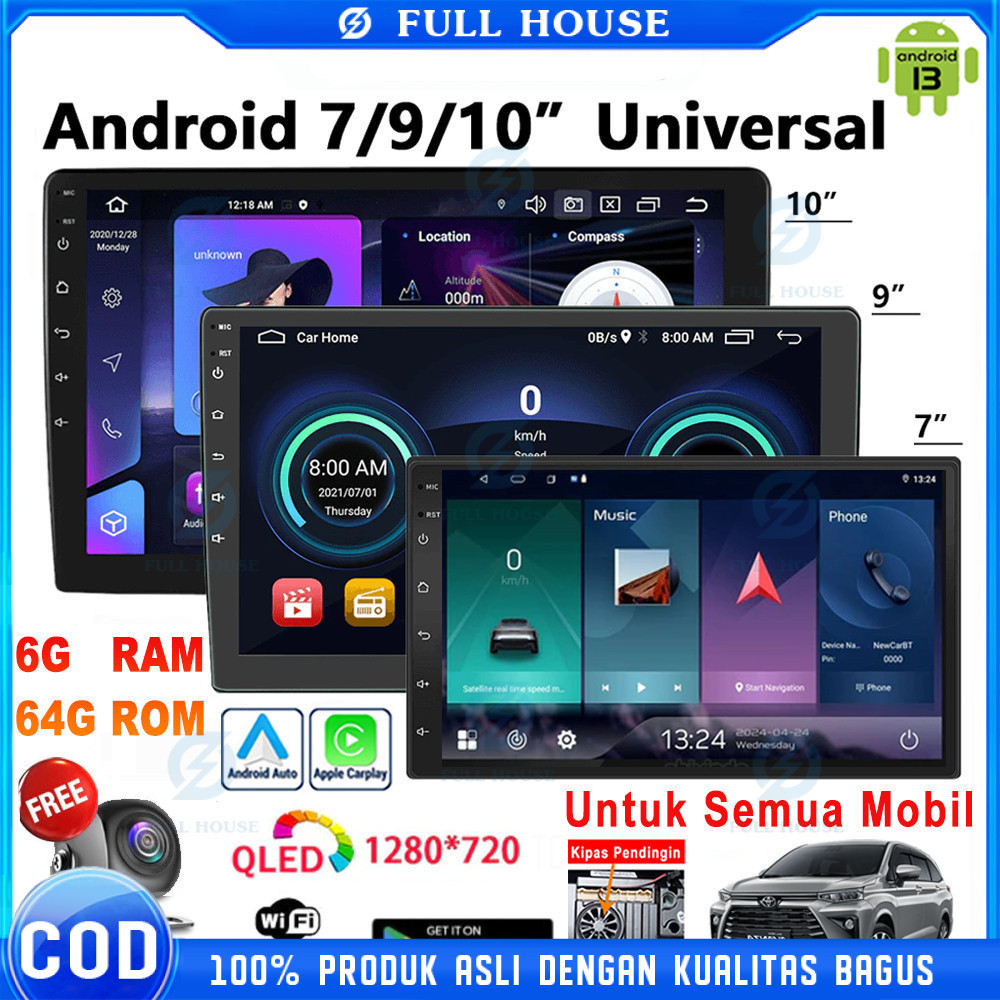 Jual With Cooling System 4g 32g 64g Ips Screen Head Unit 7 9 10 Inch