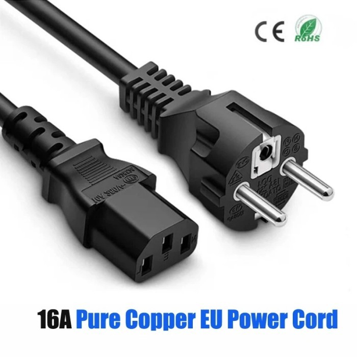 Jual Kabel Power Komputer 3 Pin Lubang 1,5 Meter CPU UPS Universal EU ...