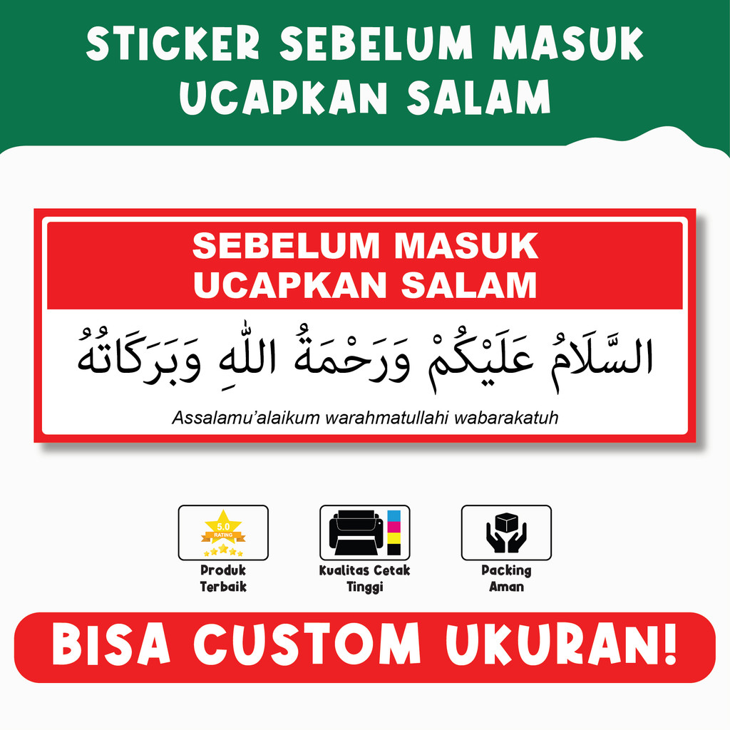 Jual Sticker Sebelum Masuk Ucapkan Salam – Pengingat Ucapan Salam ...