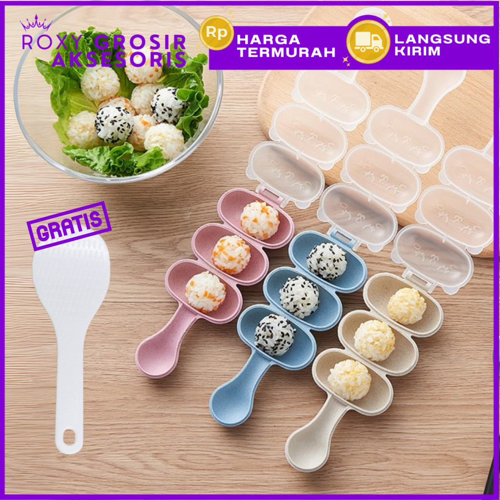 Jual Cetakan Bola Nasi Bento Alat Cetak Nasi Bulat Bento / Rice Ball ...
