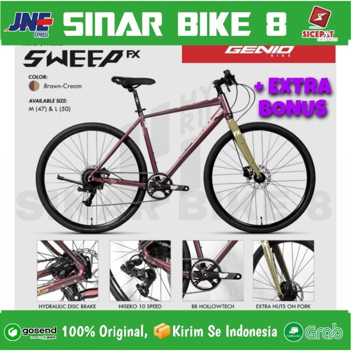 Jual Sepeda Hybrid GENIO SWEEP FX Alloy 10 Speed Balap Road Bike ...