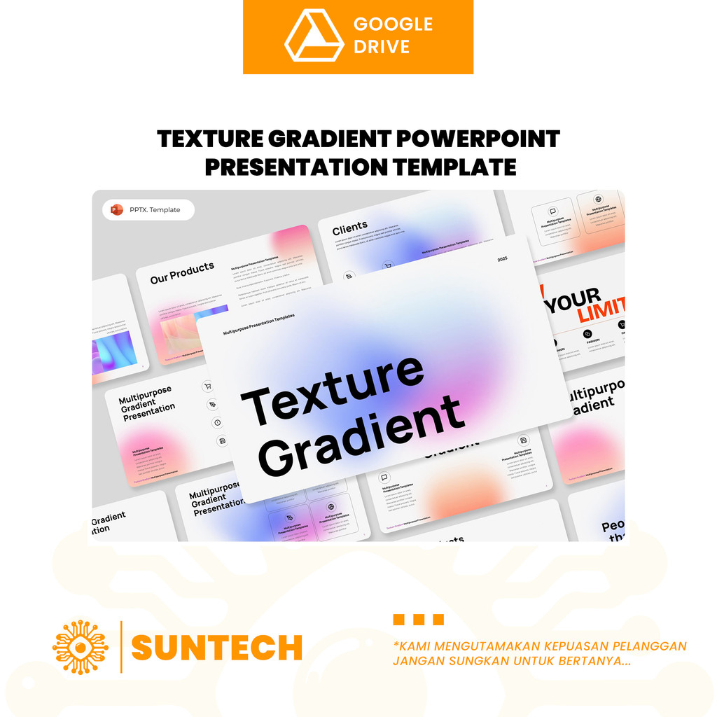 Jual TEXTURE GRADIENT POWERPOINT PRESENTATION TEMPLATE | POWERPOINT ...