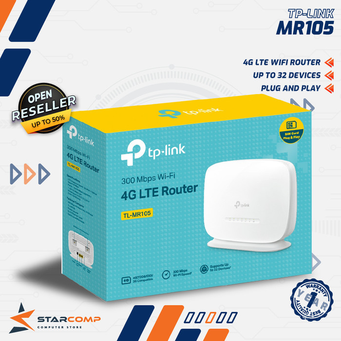 Jual TP-Link TL-MR105 300 Mbps Wireless N 4G LTE Router TL MR105 ...