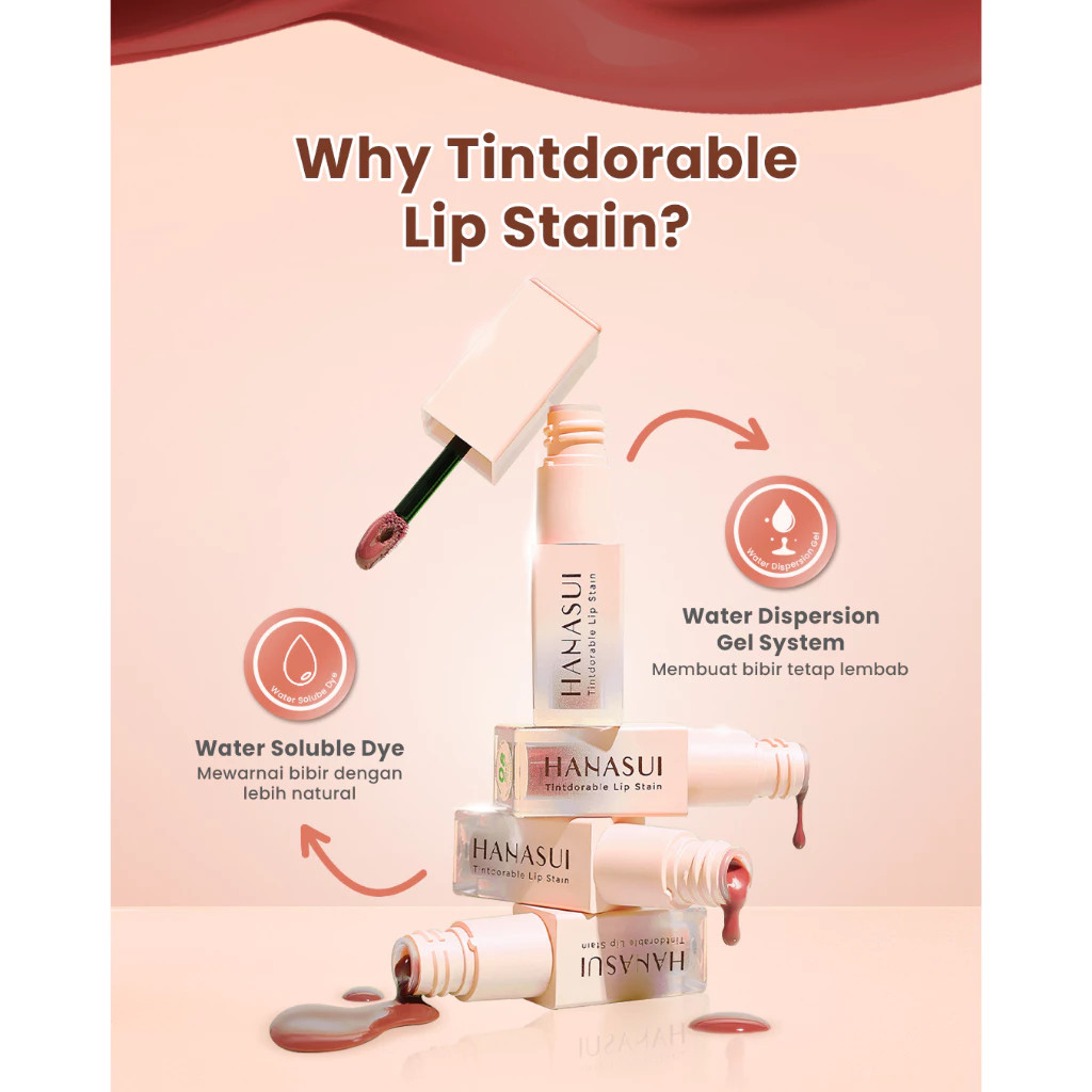 Jual Hanasui Tintdorable Lip Stain - Lip Tint Melembapkan Transferproof ...