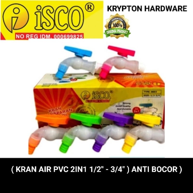 Jual ISCO KRAN AIR pvc / plastik 2in1 (1/2-3/4) anti bocor Kayla Tools ...