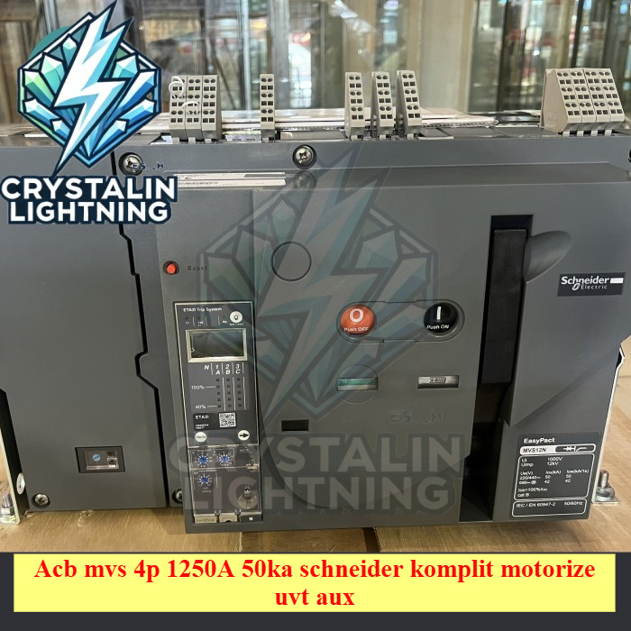Jual Acb mvs 4p 1250A 50ka schneider komplit motorize uvt aux Air ...