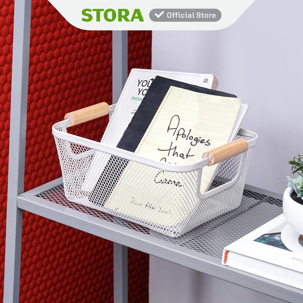 Jual Stora 24X17X11 cm Keranjang Penyimpanan Wire - Putih Storage ...