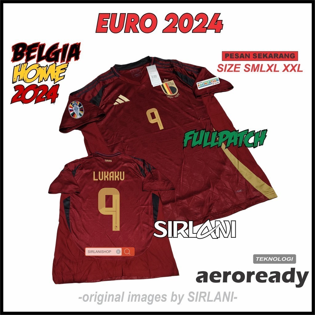 Jual JERSEY BOLA NEGARA BELGIA HOME EURO 2024 BELGIUM | Shopee Indonesia