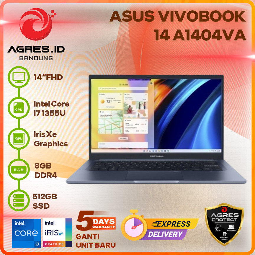 Jual ASUS VIVOBOOK 14 A1404VA I7 1355 16GB 1TB 14.0 FHD VIPS | Shopee ...