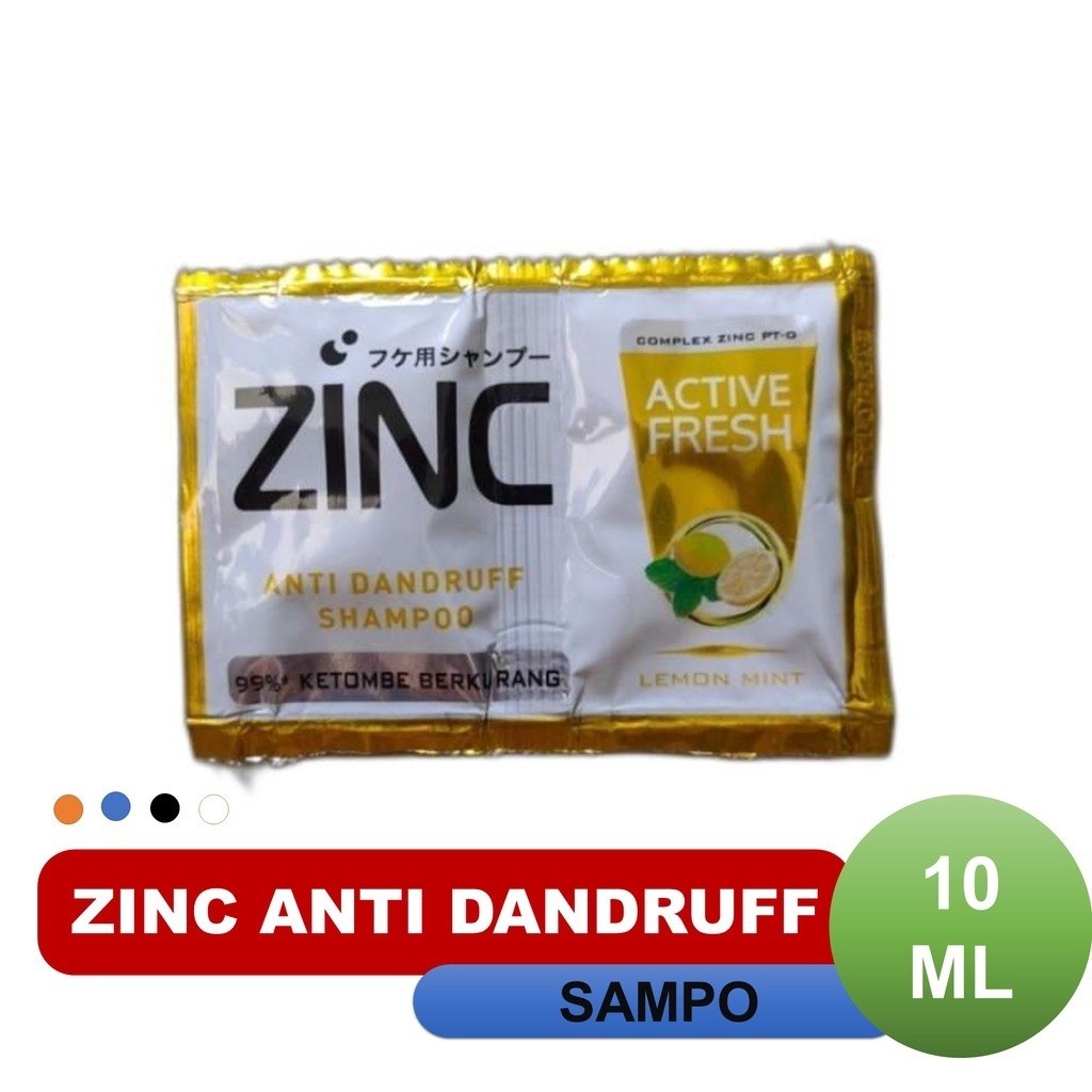Jual Zinc Shampoo Anti Dandruff Lemon Mint Sach @10 ML | Shopee Indonesia