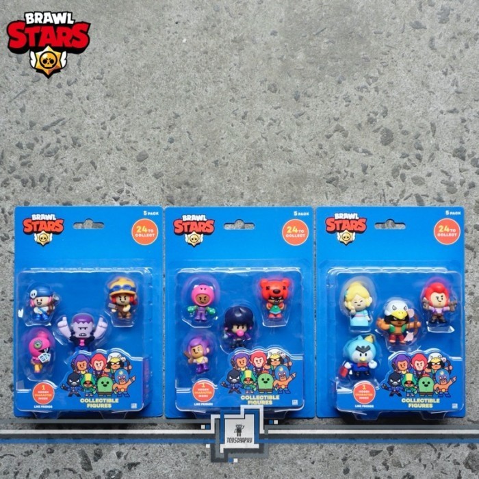 Jual Brawl Stars Mini Action Figure 5 Pack Line Friends Collectibles ...