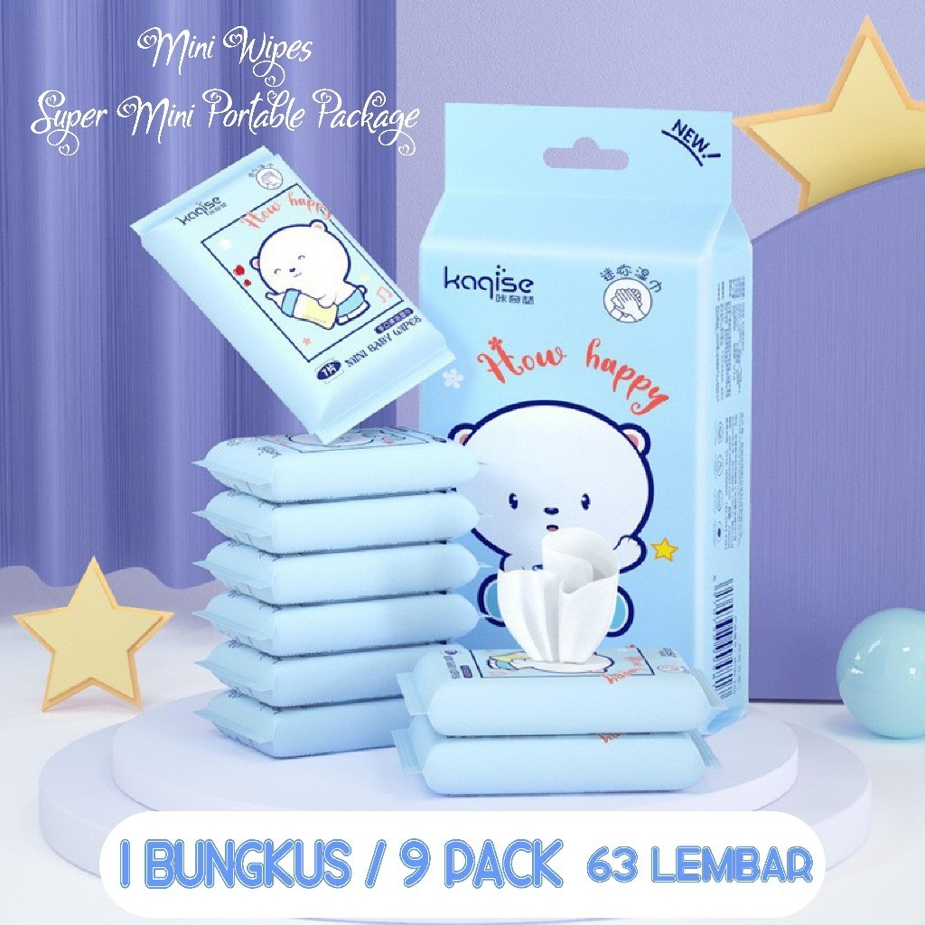 Jual Tisu Basah Mini Tissu Basah Mini Tissue Mini 1 Pack Isi 9 Bungkus ...