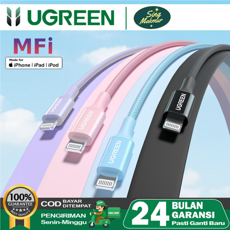 Jual UGREEN Kabel Data iPhone MFi Type C to Lightning FAST Charging | Shopee Indonesia