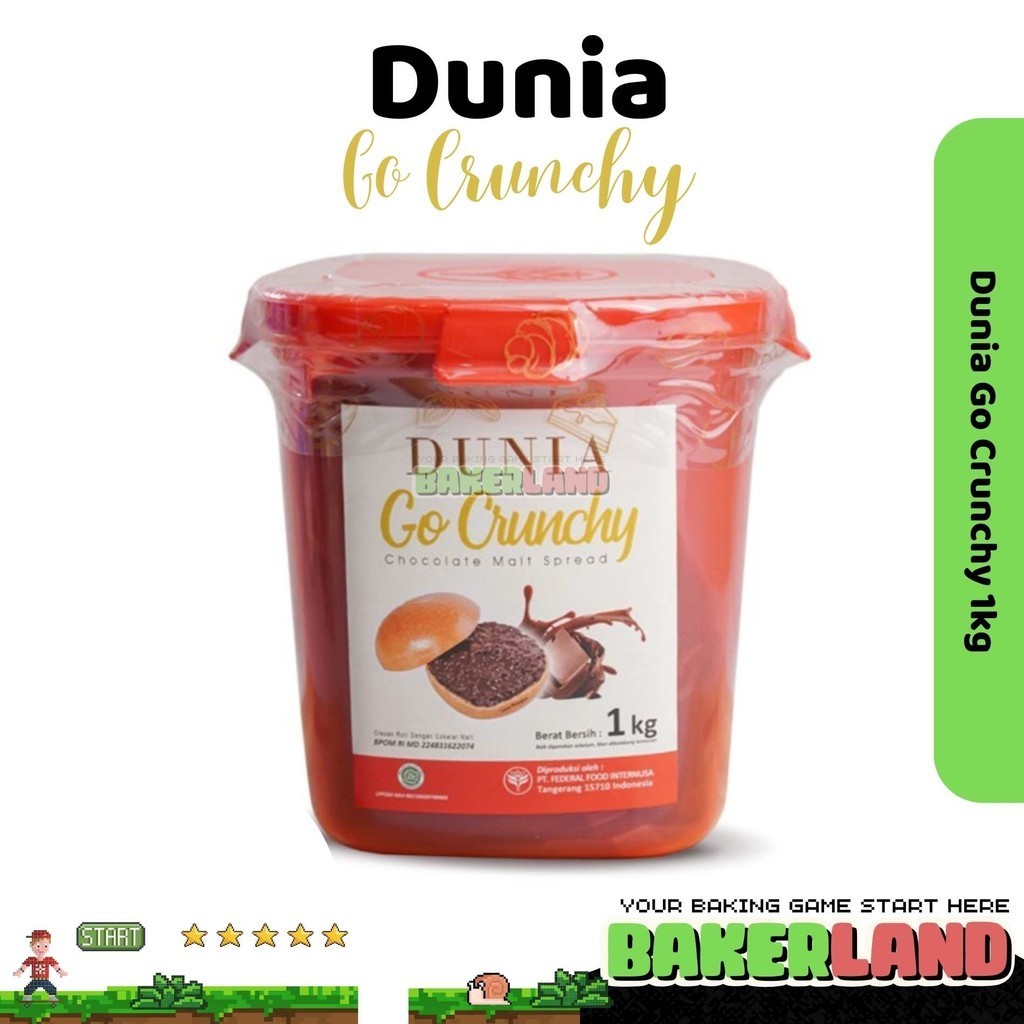 Jual Dunia Go Crunchy 1kg / Selai Roti Bakar / Toping Roti / Selai Roti ...