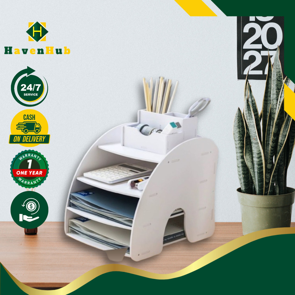 Jual HavenHub - Rak Meja 3 Tingkat Vintage Minimalis Multifungsi Desk ...