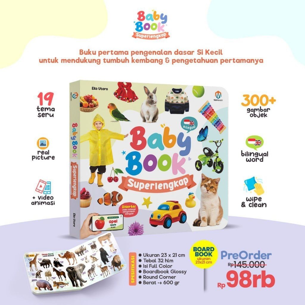 Jual Baby Book Superlengkap Boardbook Tebal Hard cover - ziyadbooks ...