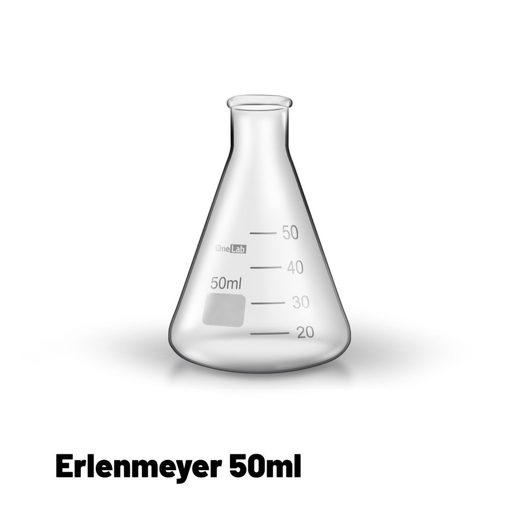 Jual Erlenmeyer Erlemeyer Flask 50 Ml OneLab OJ | Shopee Indonesia