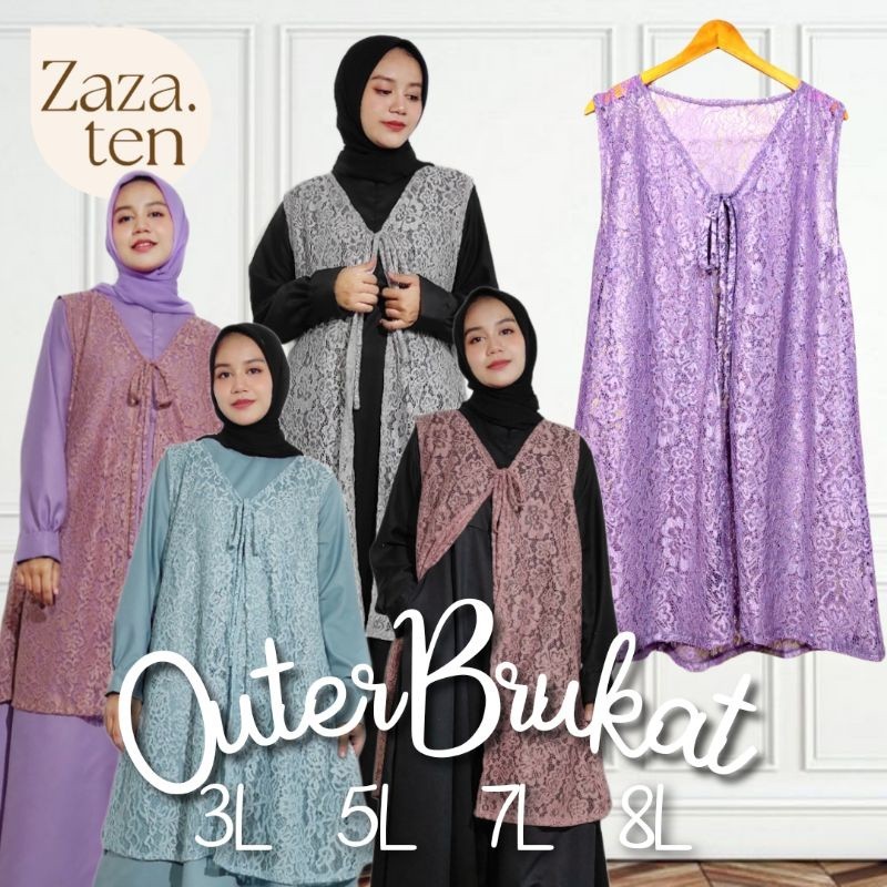 Jual Herra Outer Brukat JUMBO Cardigan Brokat Big Size Premium Luaran ...