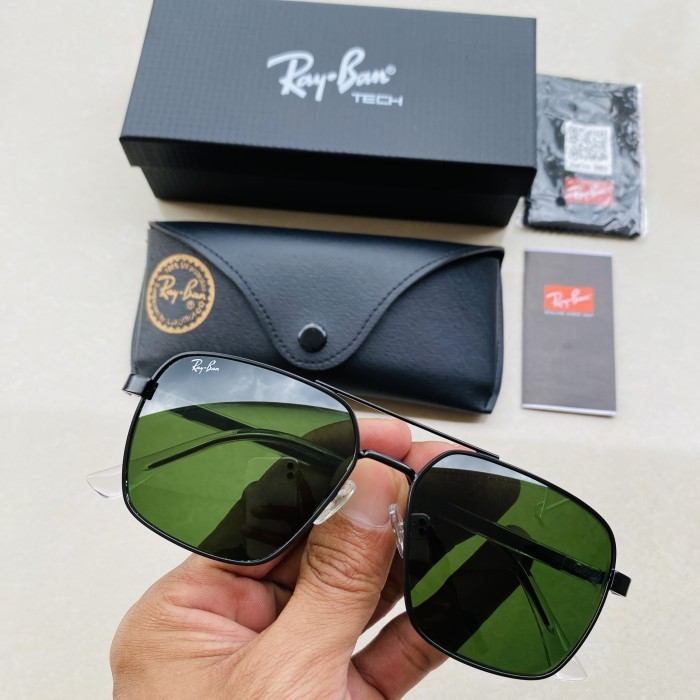 Jual kacamata rayban pria rb 56 68 kolonel frame hitam kaca hijau ...