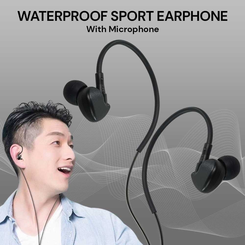 Jual COD Headset Earphone Sport Stereo Bass Dengan Mikrofon Waterproof ...