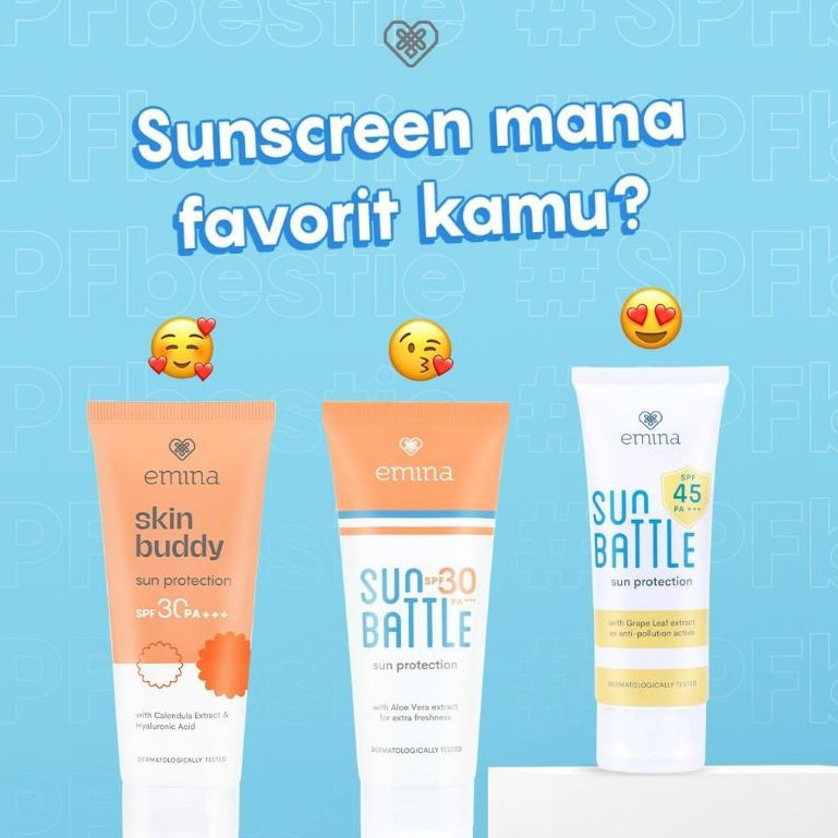 Jual Emina Sun Protection SPF 30 PA+++ 60mL | Emina Sun Battle SPF 45 PA+++ 30 ml | Sunscreen UV ...