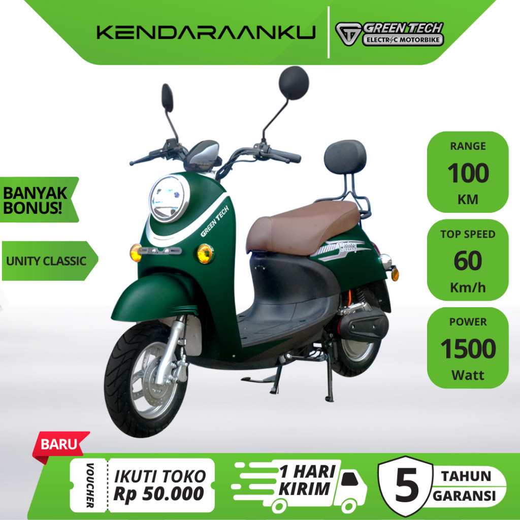 Jual Motor Listrik subsidi GREENTECH - UNITY CLASSIC OTR TANGERANG ...