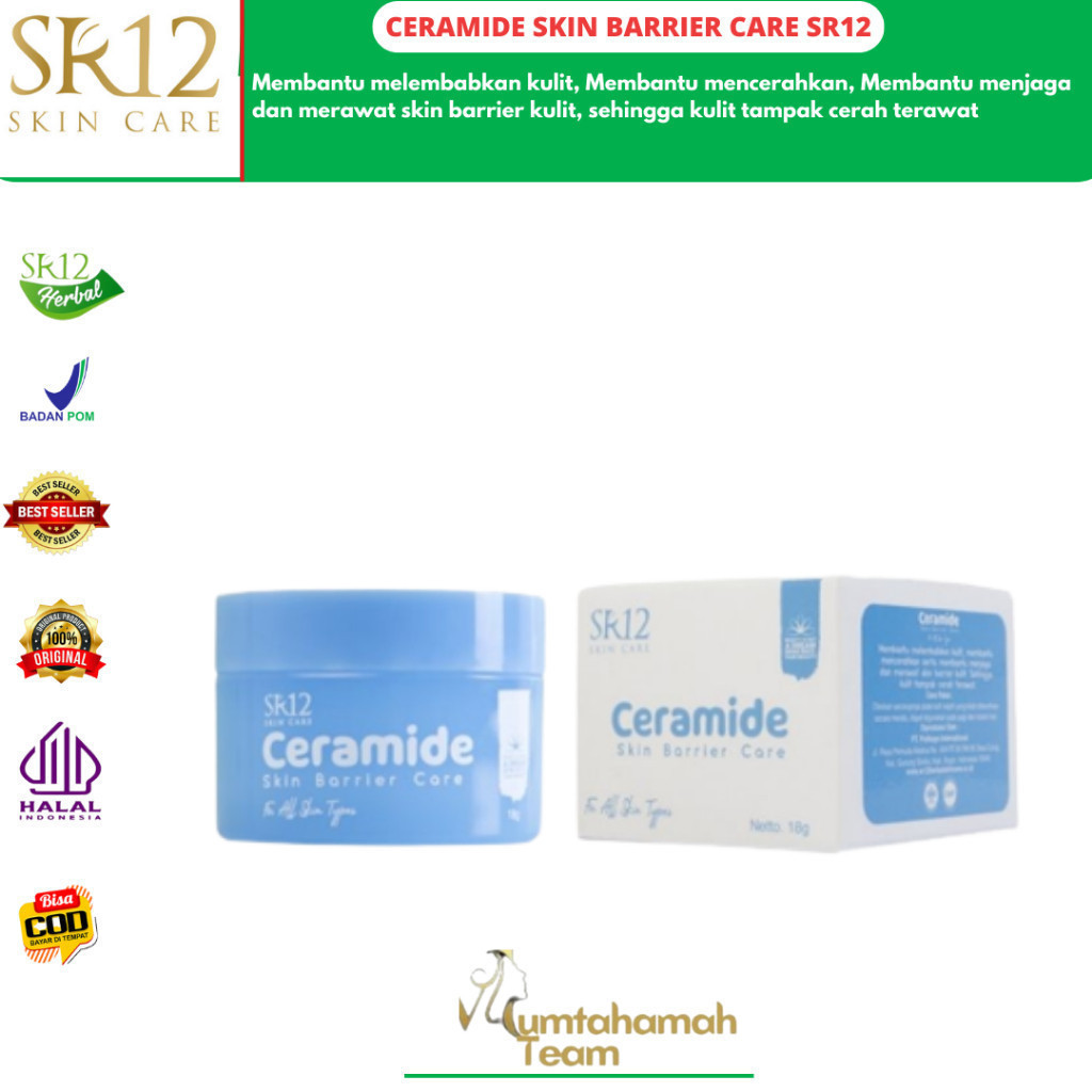 Jual CERAMIDE SKIN BARRIER CARE SR12 / 7X CERAMIDE / MOISTURIZER CREAM / PELEMBAB WAJAH BPOM ...