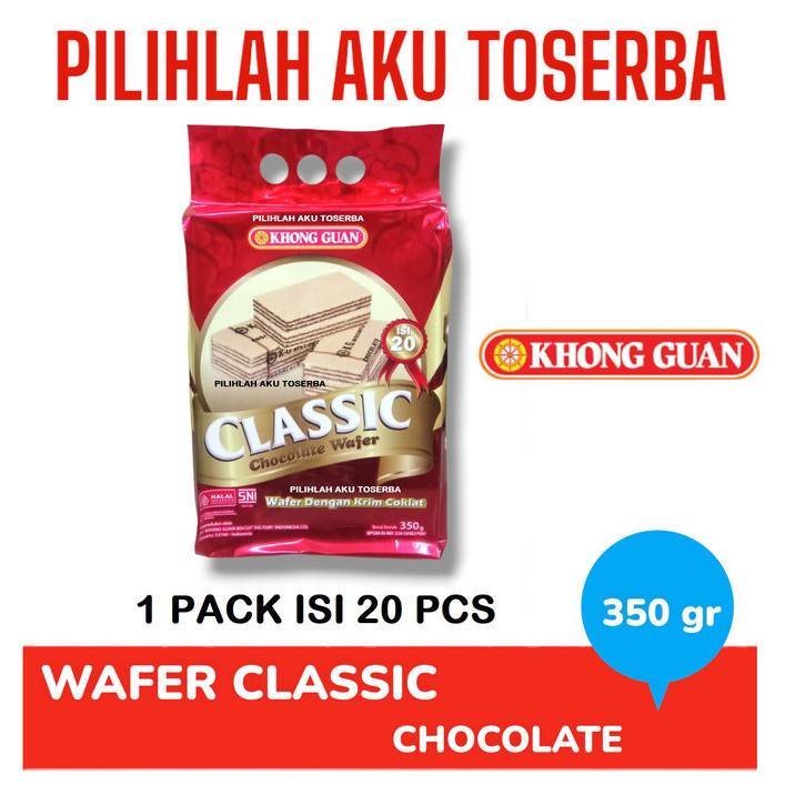 Jual Khong Guan WAFER CLASSIC Chocolate 350 gr - ( HARGA 1 PACK ...