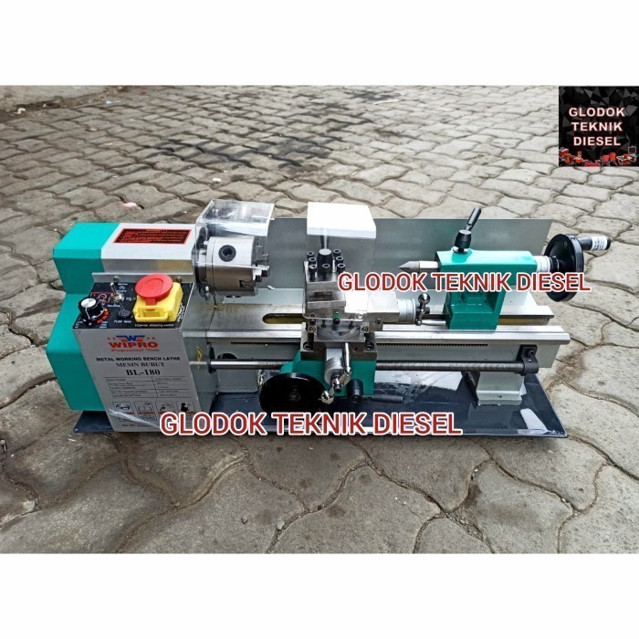 Jual Wipro Mesin Bubut Besi Metal Bench Lathe Machine Bl 180 Ori 310 Mm ...