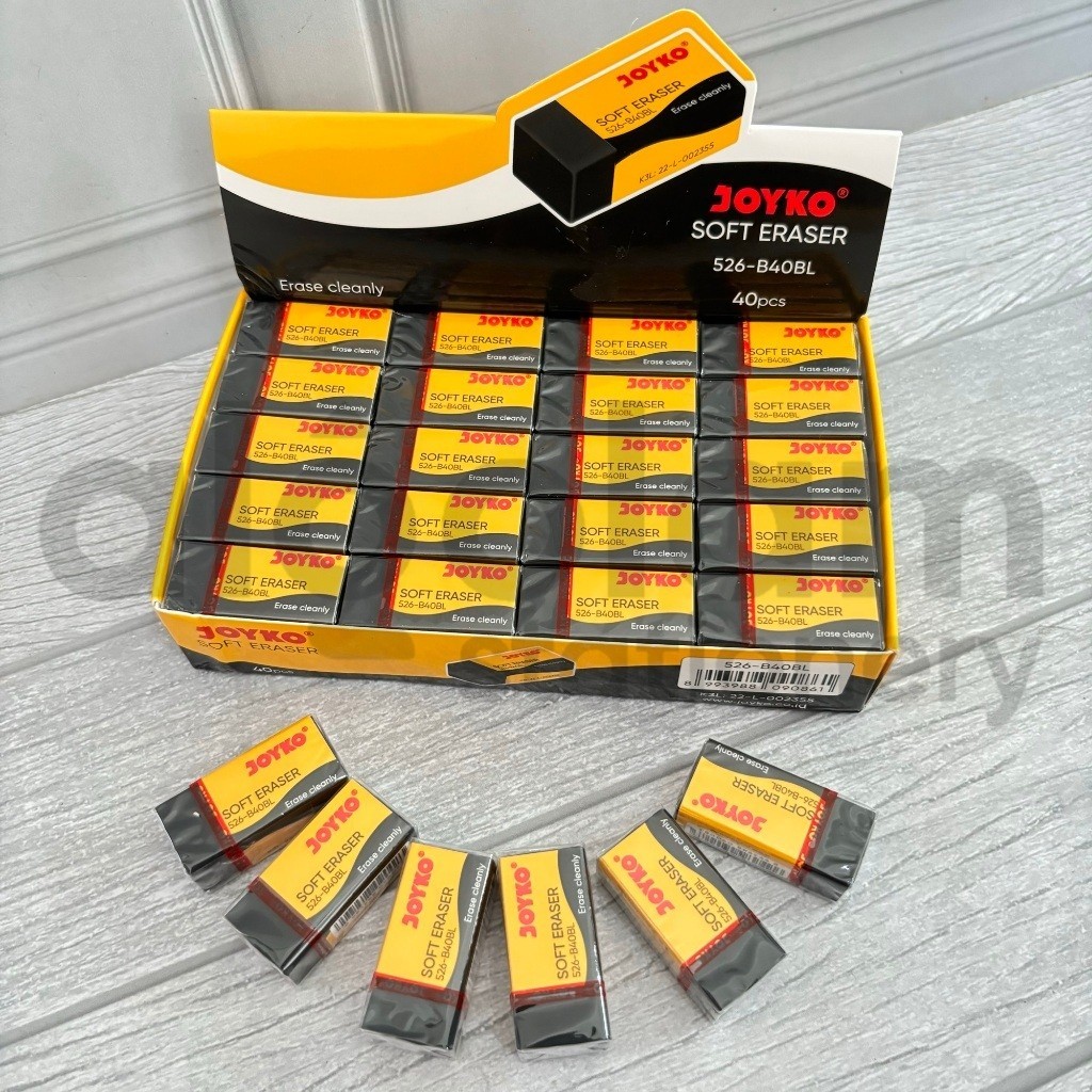 Jual ECER ( 10 PCS ) Penghapus Kecil Hitam Joyko | Shopee Indonesia