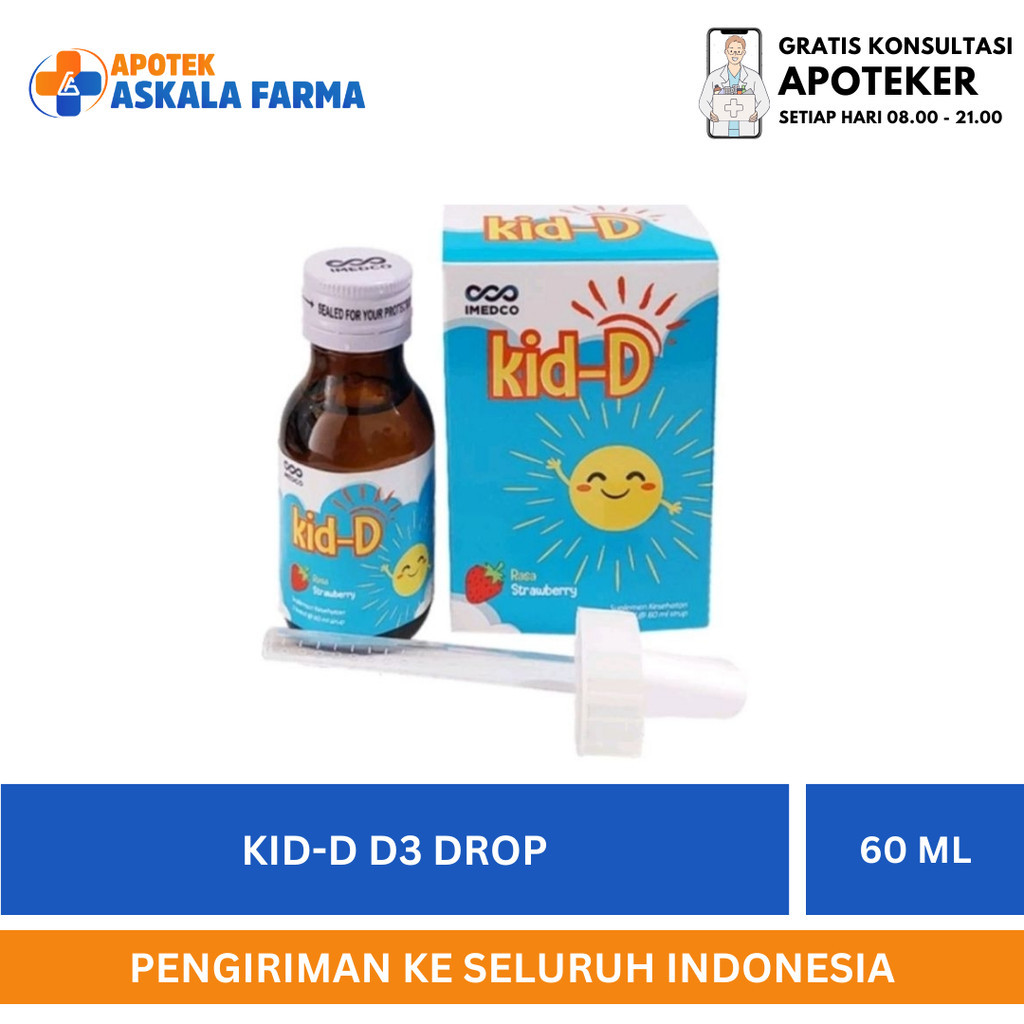 Jual Kid-D SYRUP BOTOL 60 ML - Suplemen Vitamin D3 400 IU Anak | Shopee ...